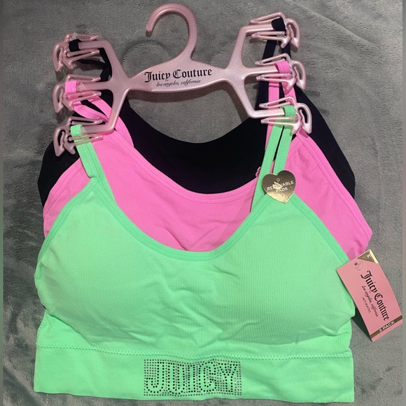 Juicy Couture | Intimates & Sleepwear | Juicy Couture 3 Pack Bras Neon ...
